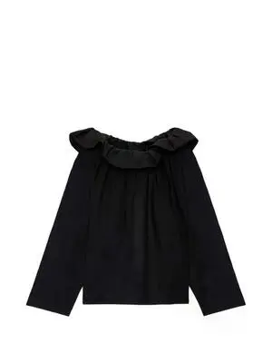 MSGM Ruffled-neck Blouse