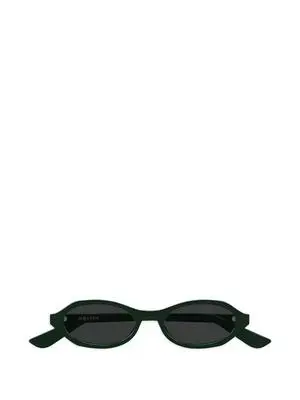 Alexander McQueen Oval-Frame Sunglasses Green