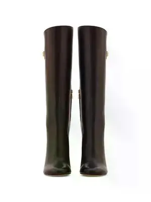 FERRAGAMO Hug Buckle Knee High Boots - Brown