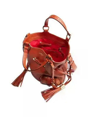LANCEL Tassel Detail Bucket Bag - Red