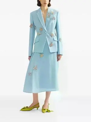 Erdem Draped Embellished Skirt