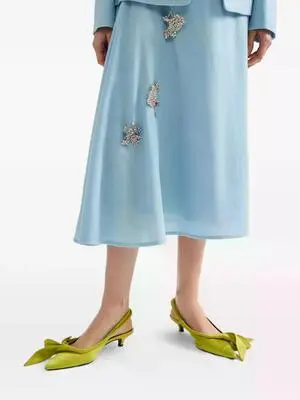 Erdem Draped Embellished Skirt
