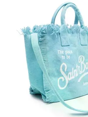 MC2 SAINT BARTH Colette Fringe-trim Tote - Blue