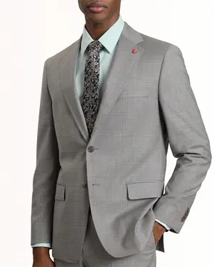 Ted Baker London Modern Fit Plaid Suit Jacket - Grey
