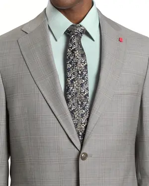 Ted Baker London Modern Fit Plaid Suit Jacket - Grey