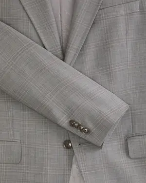 Ted Baker London Modern Fit Plaid Suit Jacket - Grey