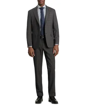 Ted Baker London Wright Plaid Modern Fit Blazer - Grey