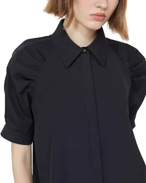 Max Mara Puff Sleeve Shirt - Black