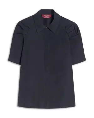 Max Mara Puff Sleeve Shirt - Black