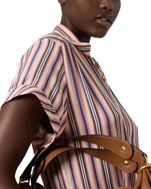 Gerard Darel Raena Twisted Waist Shirt Dress