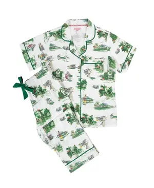 KATIE KIME Golf Toile Pajama Pants Set