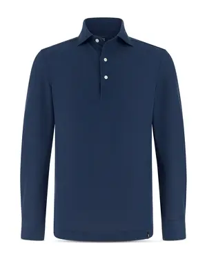 Boggi Milano Regular Fit Structured Polo Shirt - Navy Blue