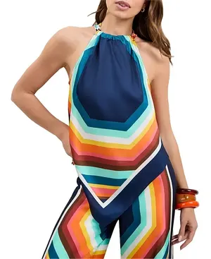 Trina Turk Lavani Halter Neck Top - Siena