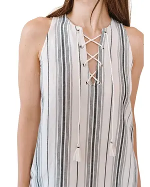 Bella Dahl Sleeveless Lace-up Mini Dress