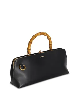 JIL SANDER Gogi Mini Leather Shoulder Bag - Black