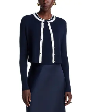 TOCCIN Toccin Zoe Cropped Cardigan Sweater Midnight Optic