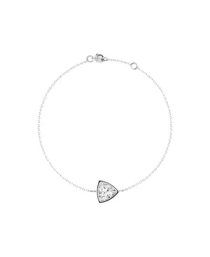 VRAI Bezel Solitaire Bracelet With 0.5ctw Trillion Lab Grown Diamond - White