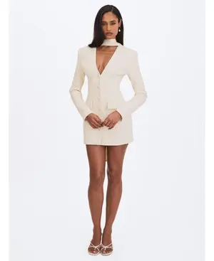 MISS CIRCLE NEW YORK Jeannie Blazer Mini Dress With Scarf