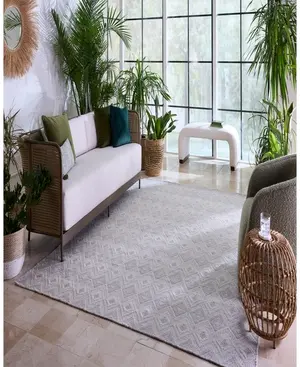 MINK PREMIER Mink Home Sorelle Sor02 9'x12' Area Rug - Silver