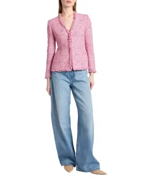 Santorelli Cynthia Jacket In Luxury Cotton Blend Tweed