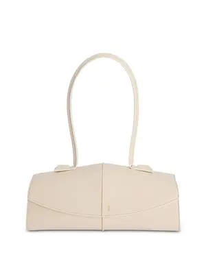 JIL SANDER Linea Small Leather Shoulder Bag - Eggshell