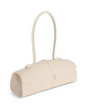 JIL SANDER Linea Small Leather Shoulder Bag - Eggshell