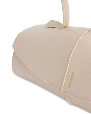 JIL SANDER Linea Small Leather Shoulder Bag - Eggshell