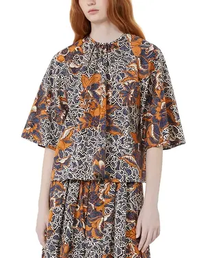 Max Mara Printed Cotton Top