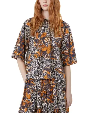 Max Mara Printed Cotton Top
