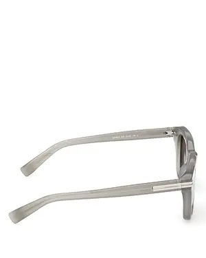 Zegna Geometric Sunglasses, 54mm - Grey