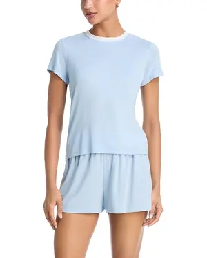 Aqua Great Escape Tee & Shorts Pajama Set - Mist