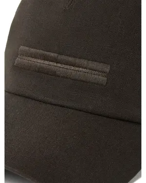 Zegna Linen Baseball Cap - Dark Brown