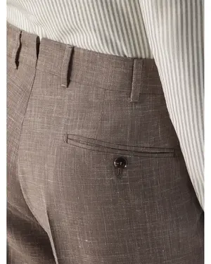 Zegna Slim Fit Pleat Trousers
