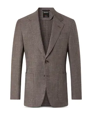 Zegna Crossover Wool, Silk & Linen Jacket - Brown