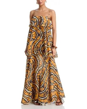 ALEMAIS Ripple" Tiered Maxi Dress