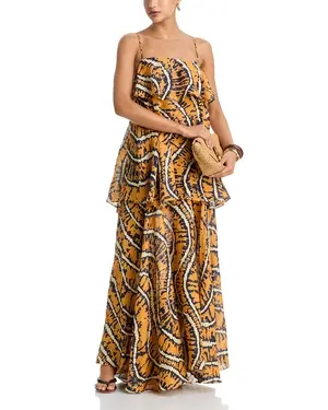 ALEMAIS Ripple" Tiered Maxi Dress