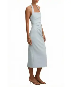 EVER NEW Georgie Halter Ruched Bodycon Dress