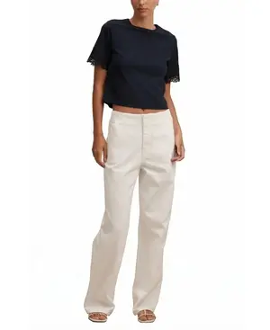 EVER NEW Rosemary Lace Trimmed Tee