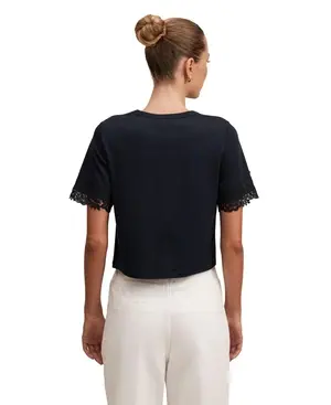 EVER NEW Rosemary Lace Trimmed Tee