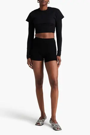 Jacquemus Arancia Ribbed-knit Shorts