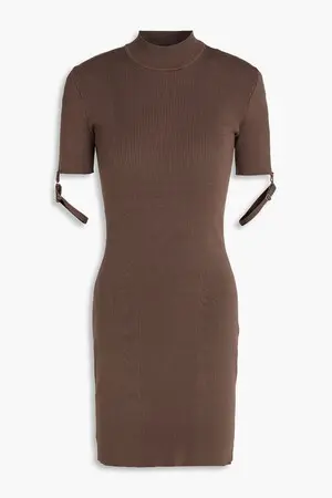 Brown Ribbed Dresses