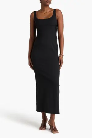Jacquemus Valdu Cutout Wool-blend Twill Maxi Dress - Black
