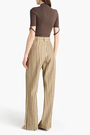 Jacquemus Torre Ribbed-knit Turtleneck Top - Brown