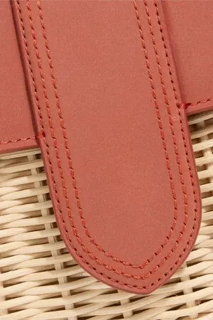 Jacquemus Le Bambino Long Osier Shoulder Bag - Brick