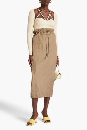 Jacquemus La Montagne Crinkled Satin-crepe Midi Skirt