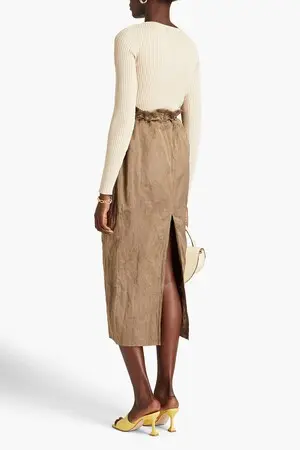 Jacquemus La Montagne Crinkled Satin-crepe Midi Skirt