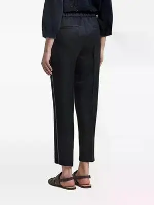 Peserico Chain-trim Elasticated Trousers - Blue