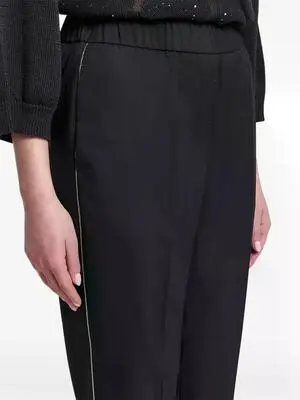 Peserico Side-stripe Pressed-crease Trousers - Blue