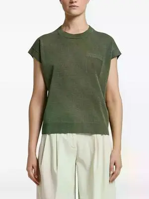 Peserico Bead-embellished Pocket Sweater - Green