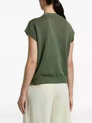Peserico Bead-embellished Pocket Sweater - Green
